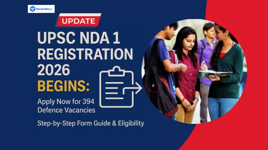 UPSC NDA 1 Registration 2026 Begins: Apply Now for 394 Defence ...